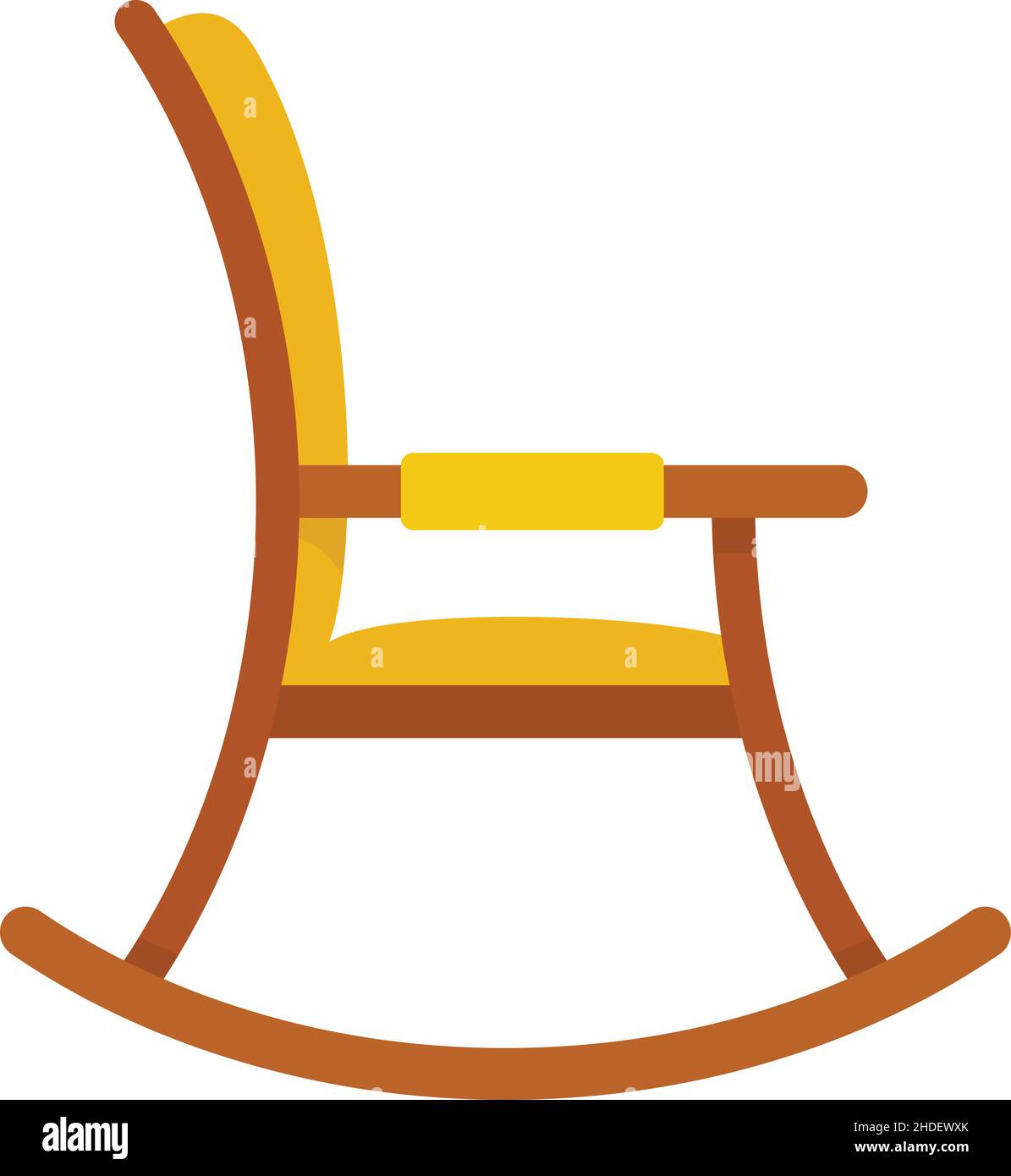 Retirement rocking chair icon. Flat illustration of Retirement rocking ...