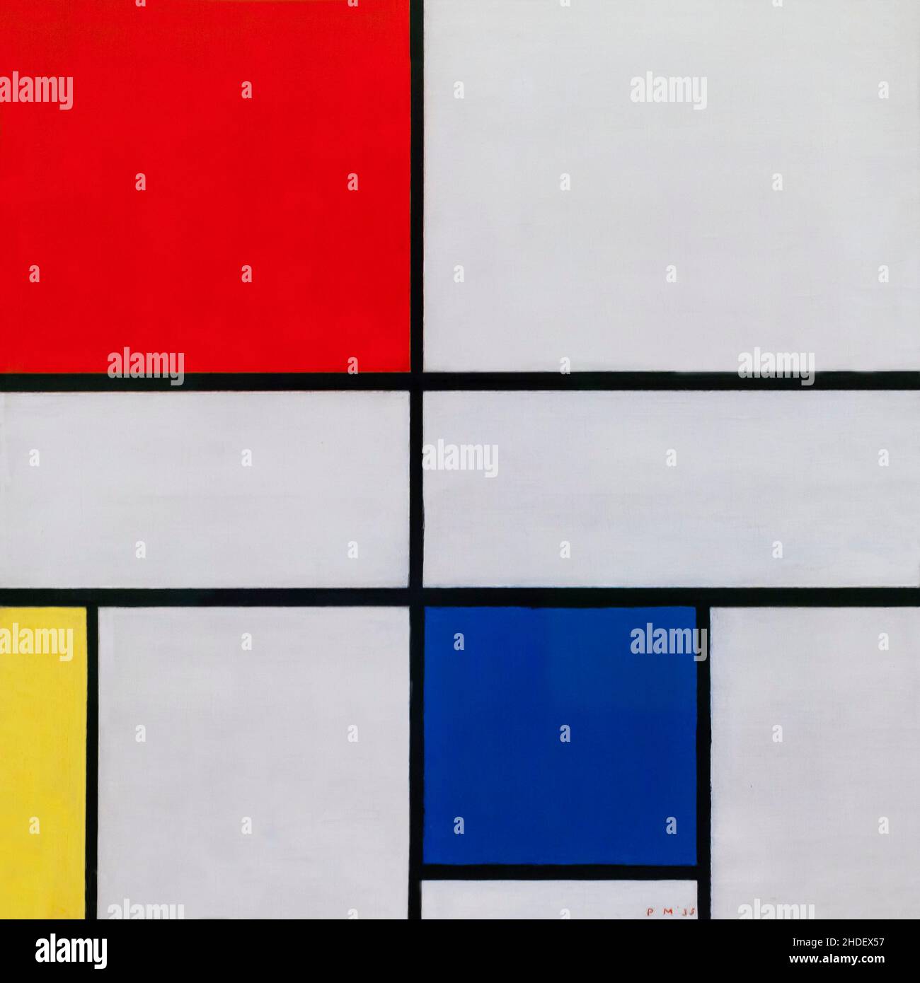 Piet mondrian composition blue red yellow dutch painter painting art hi-res stock photography ...