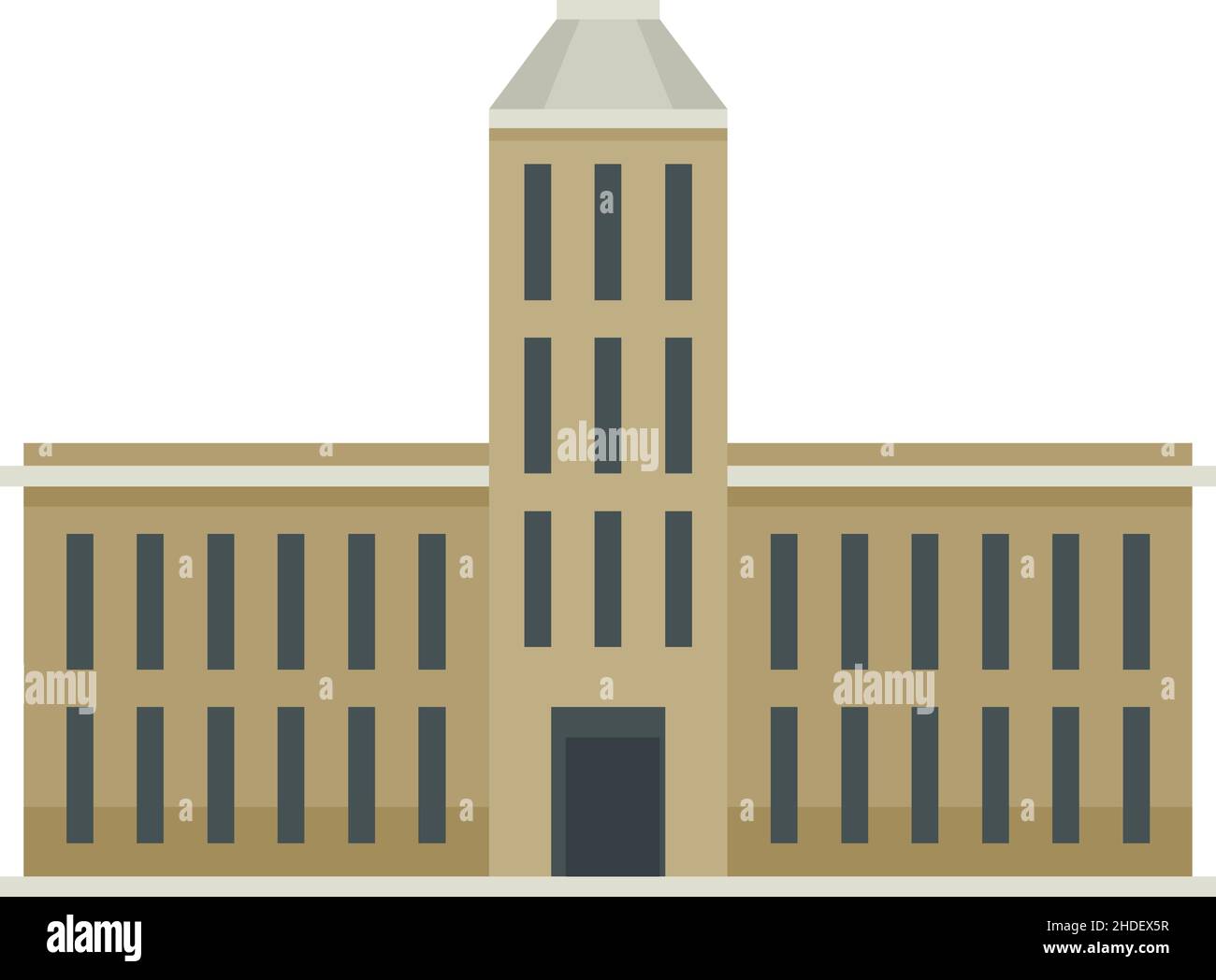 Governance building icon. Flat illustration of Governance building ...