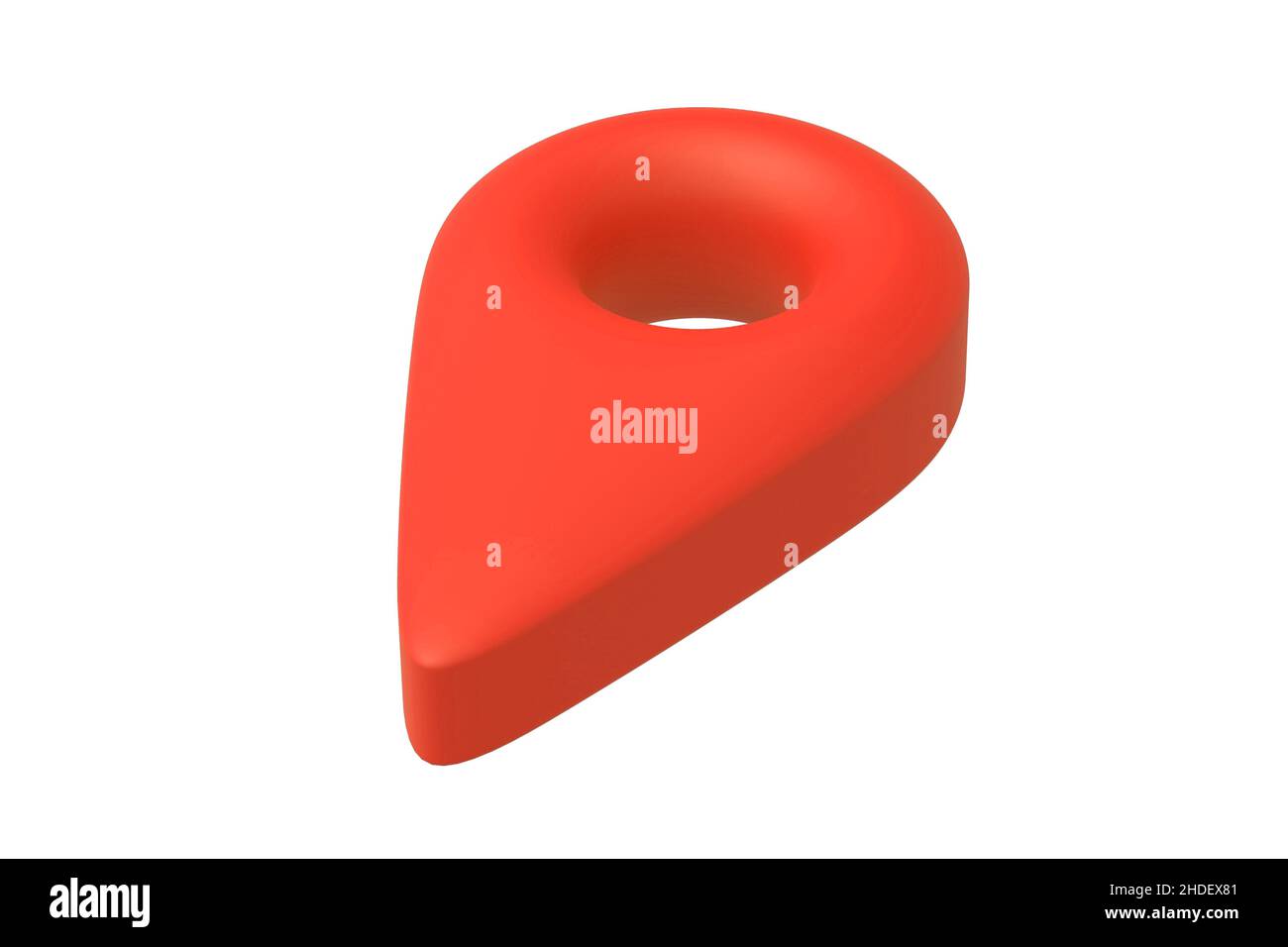 Red map pointer icon isolated on white background. Gps marker ...
