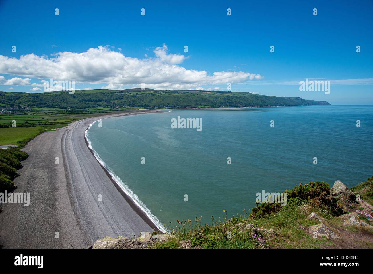Porlock Bay from Hurlstone Point Stock Photo - Alamy
