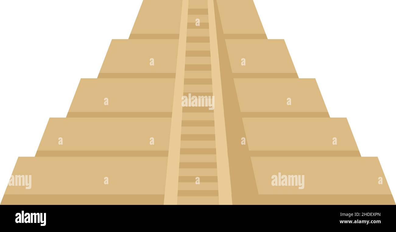 Maya pyramid icon. Flat illustration of Maya pyramid vector icon ...