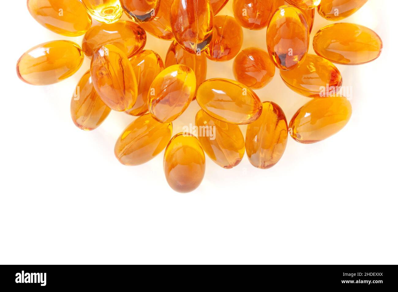 Top view of vitamin d supplement isolated on white background Stock ...