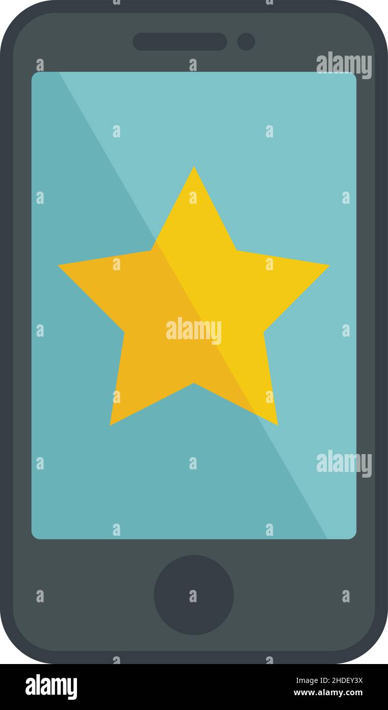 Phone star icon. Flat illustration of Phone star vector icon isolated ...
