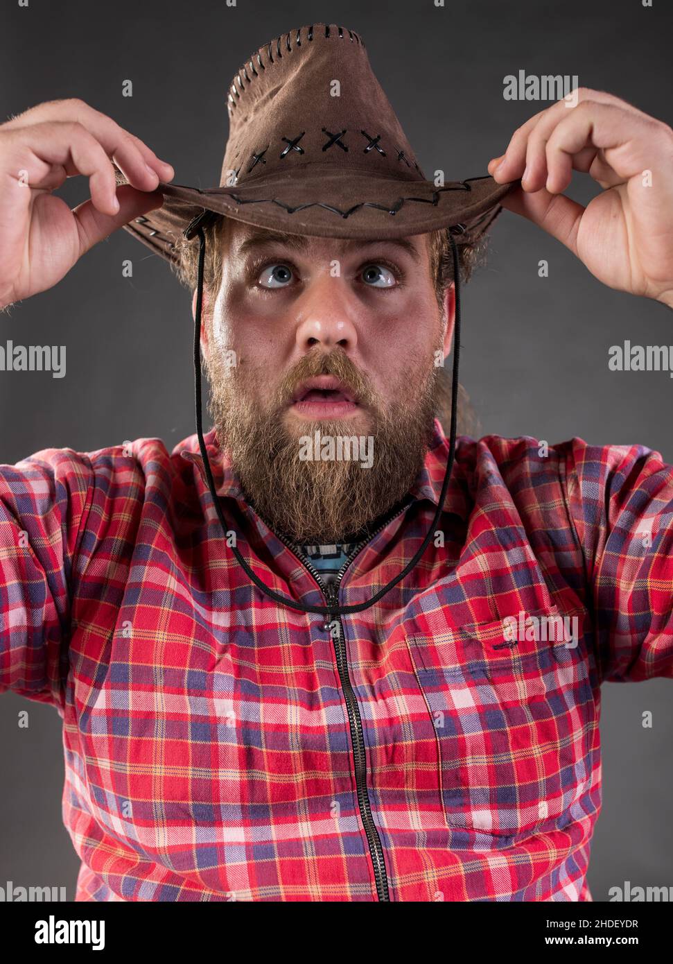 Portrait of a funny man with a hat Stock Photo - Alamy