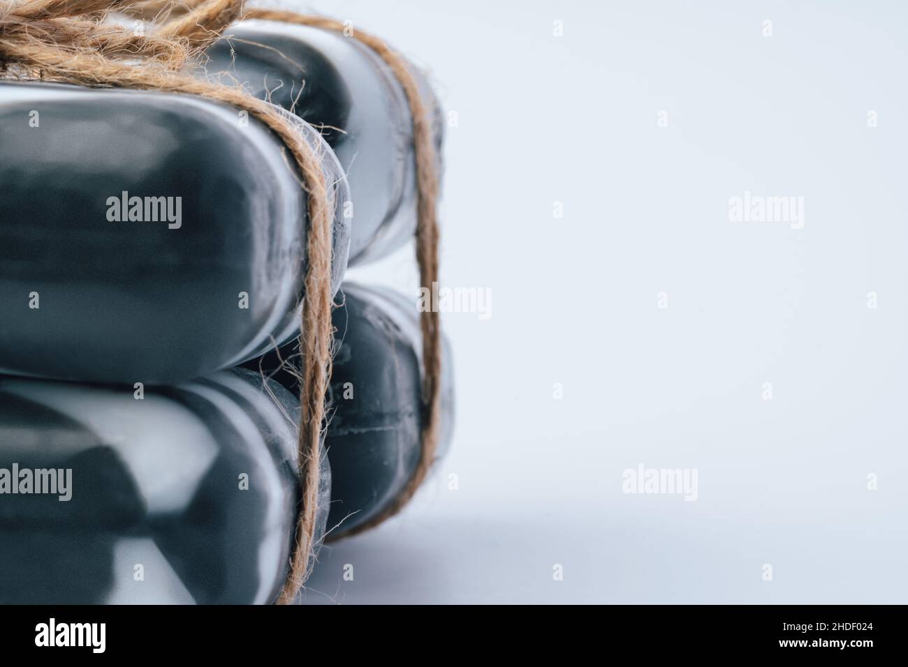 Stack of soap bars on white background Stock Photo - Alamy