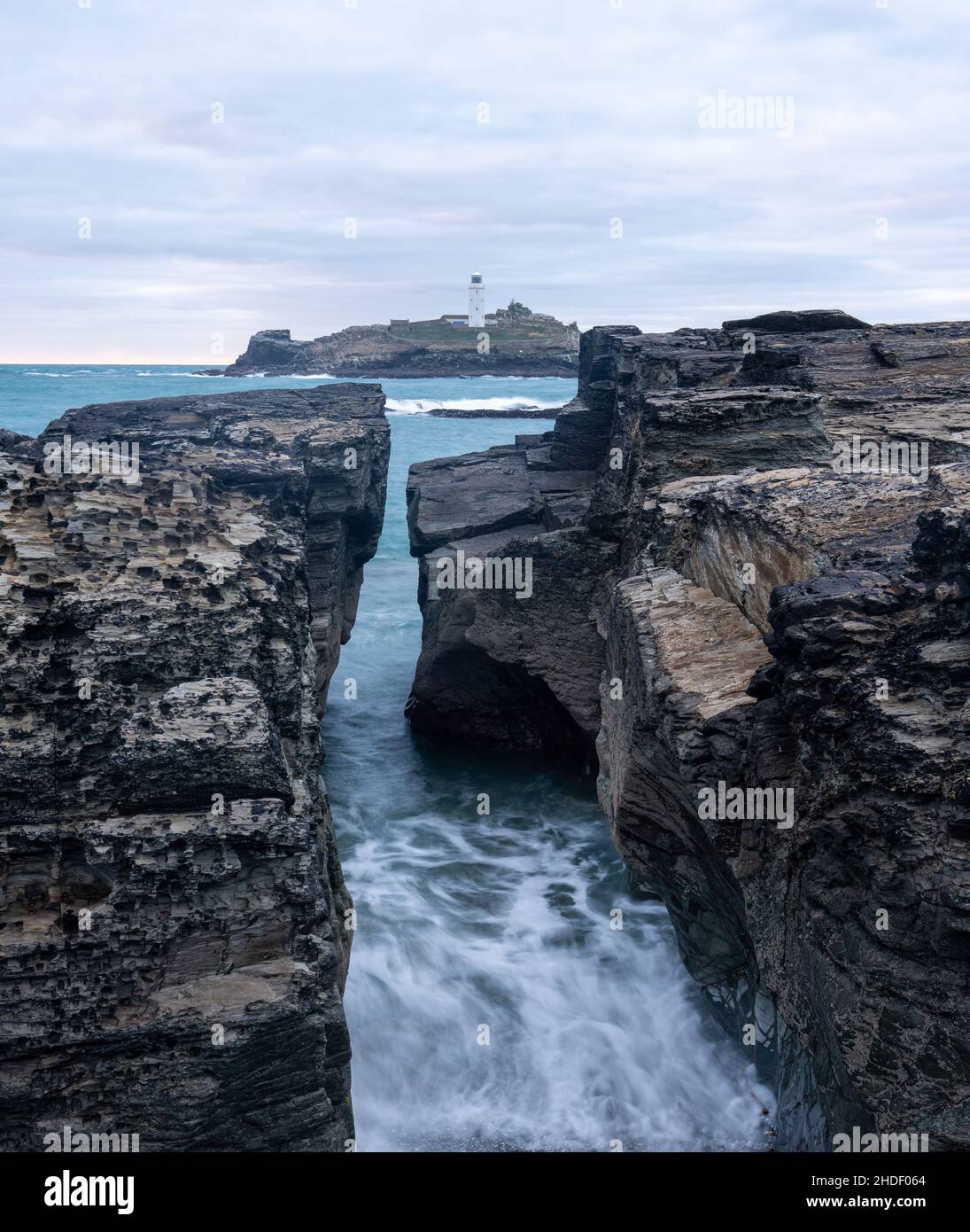 godrevy lighthouse cornwall England uk Stock Photo - Alamy