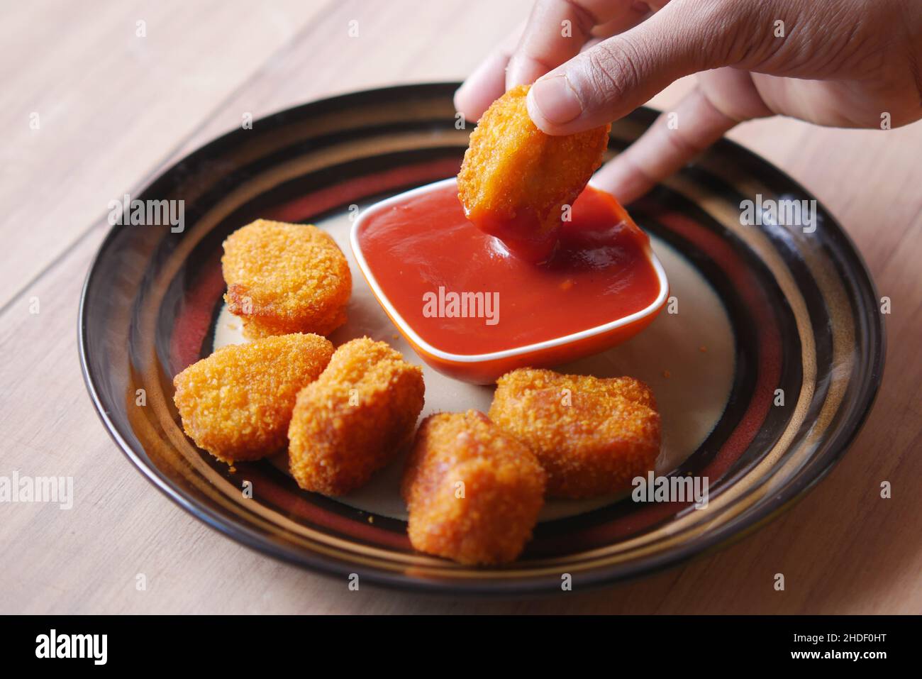 Close up chicken nugget sauce hi-res stock photography and images - Alamy