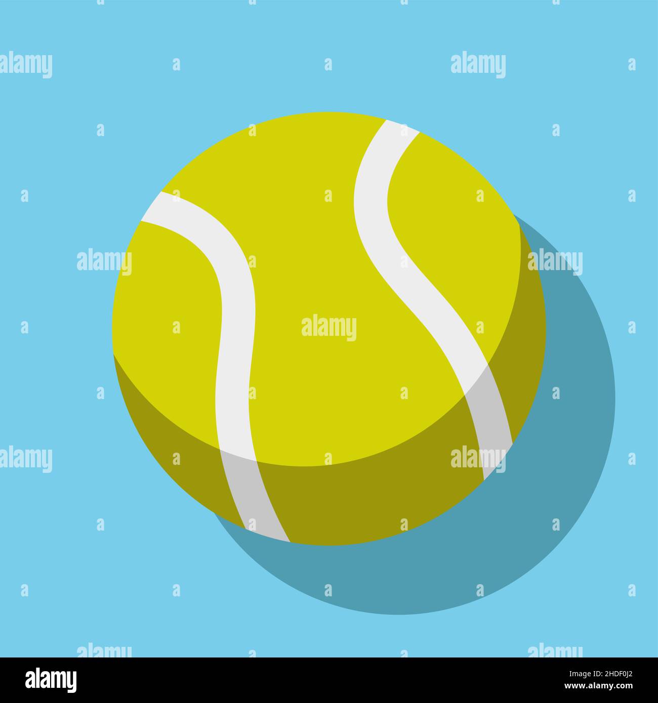A vector illustration of tennis ball with shadow Stock Vector Image ...