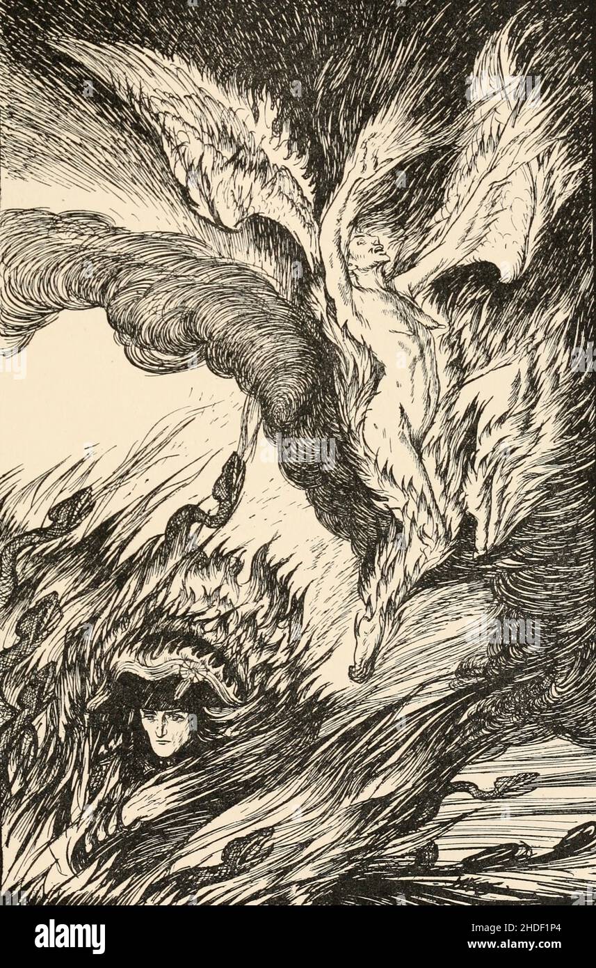 Medieval etching art Stock Photo - Alamy