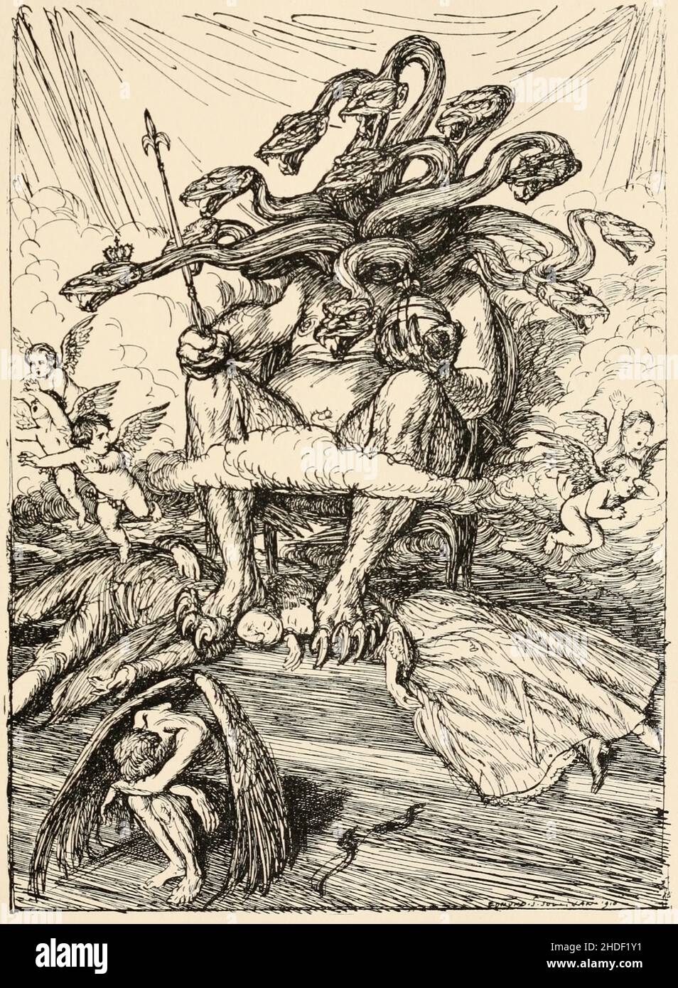 Medieval etching art Stock Photo - Alamy