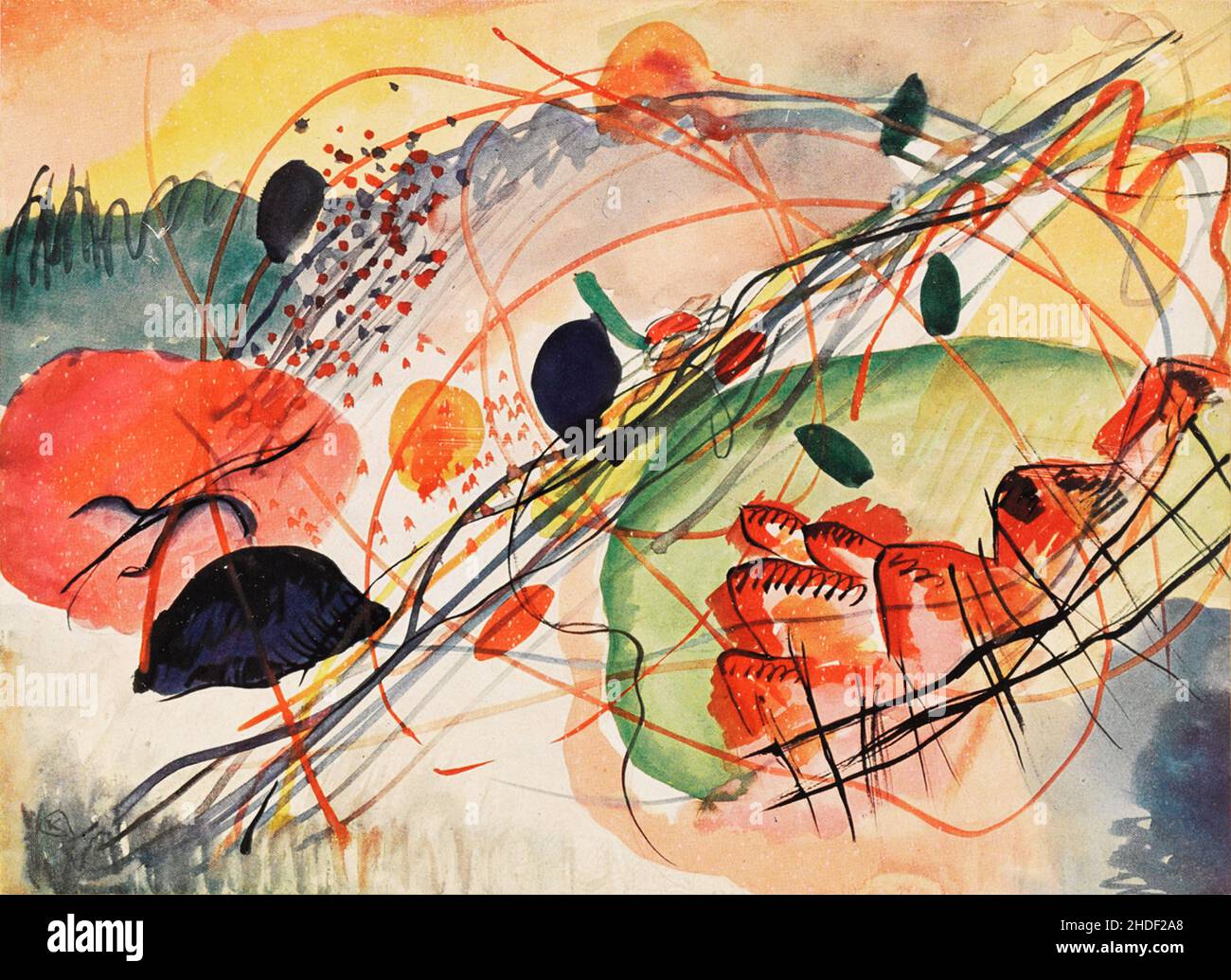 vintage kandinsky painting art Stock Photo - Alamy