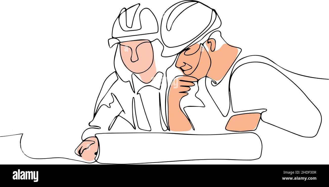 Factory worker and engineer doing inspection factory Stock Vector Image ...