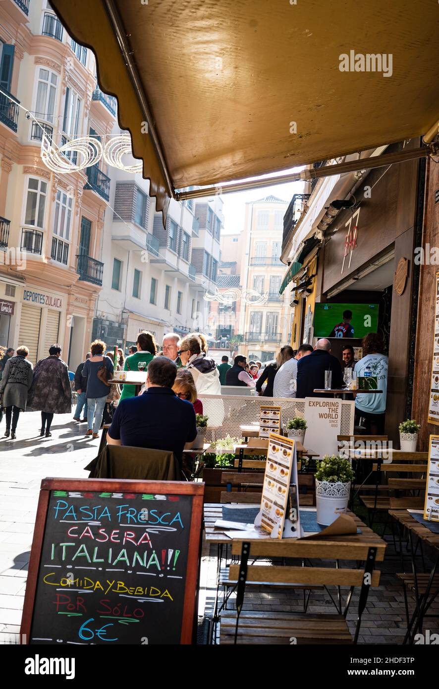 Malaga city center bar hi-res stock photography and images - Alamy