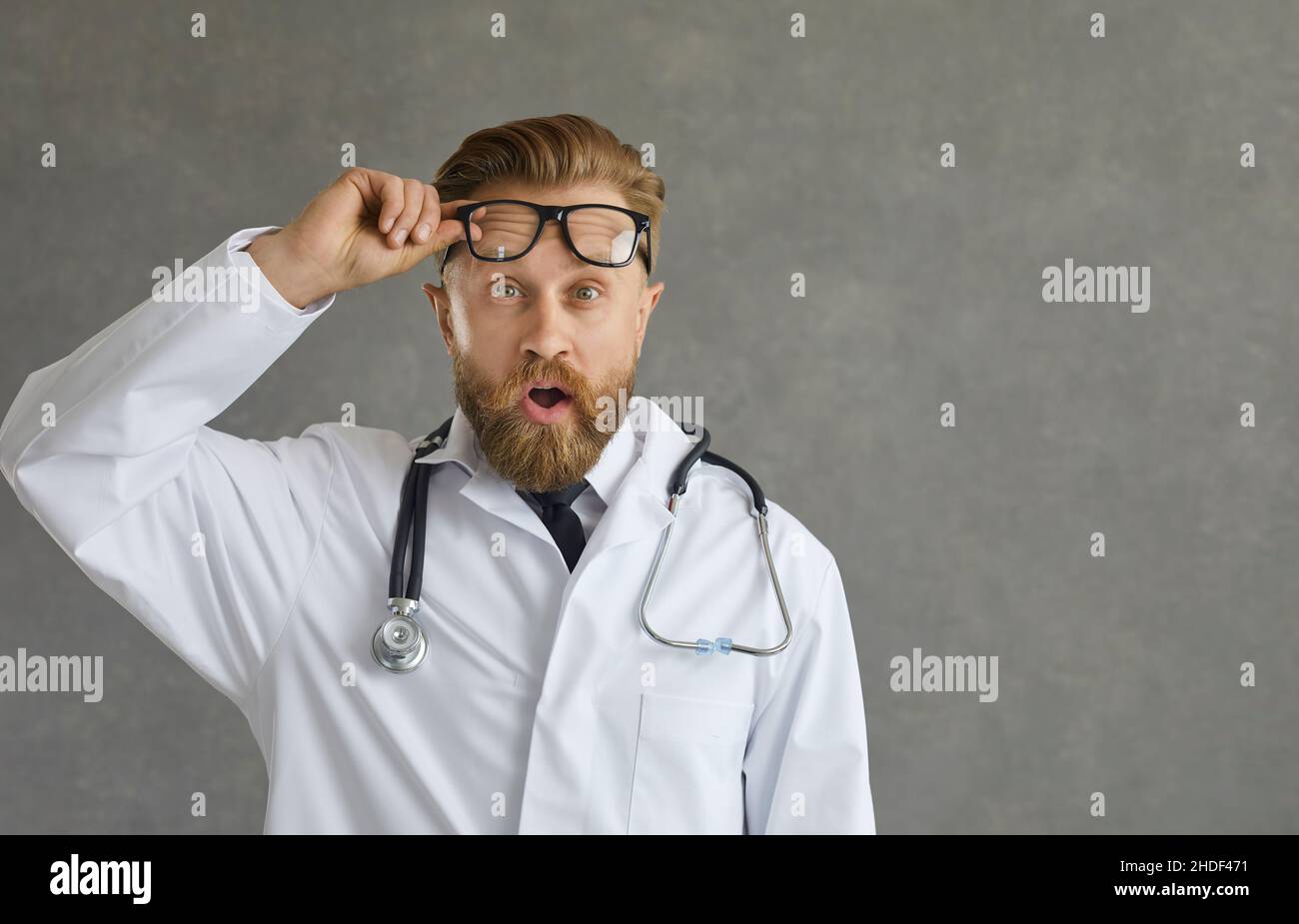 Portrait doctor surprise expression hi-res stock photography and images ...