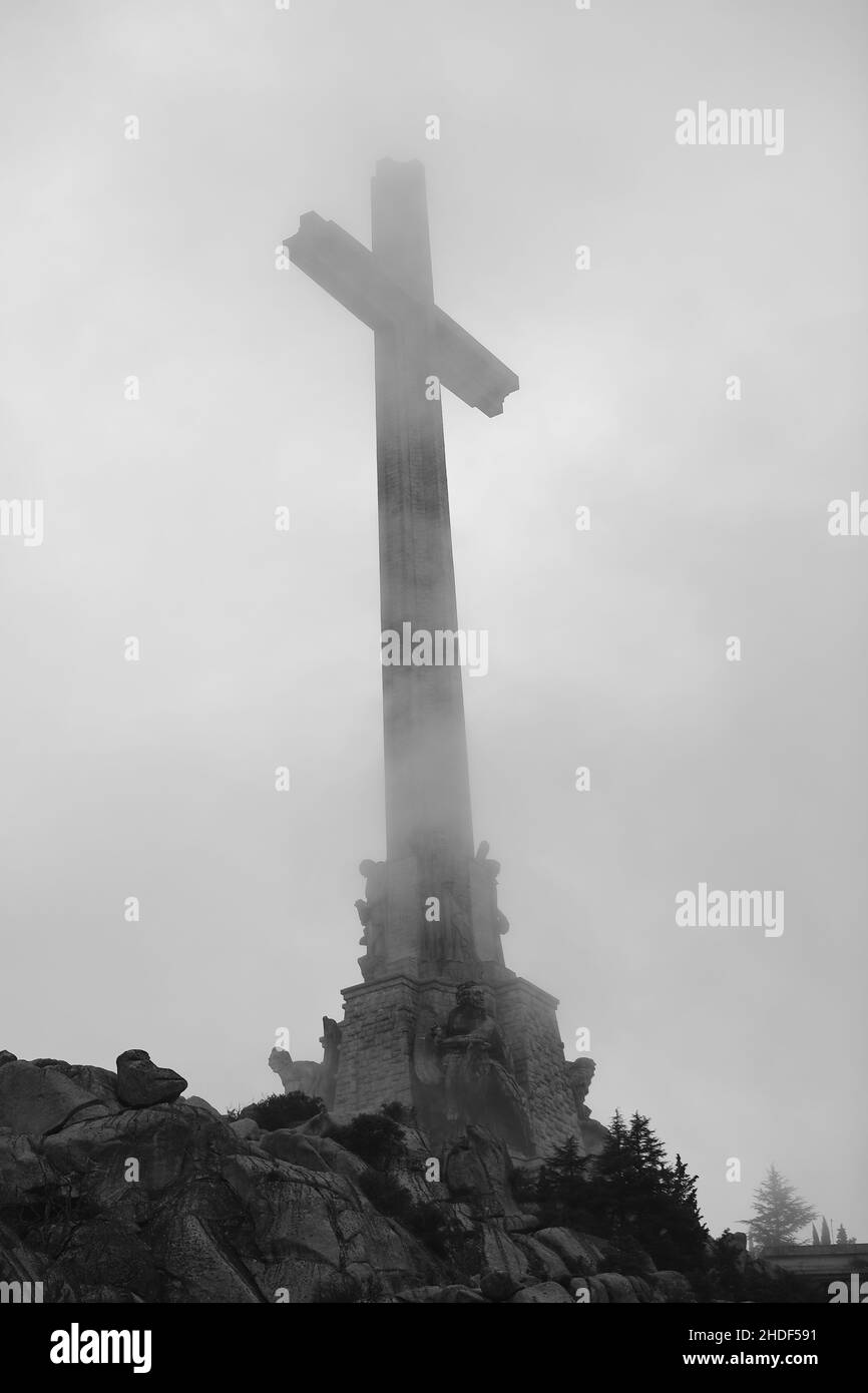 Photograph of the largest cross in the world, located near the escorial ...