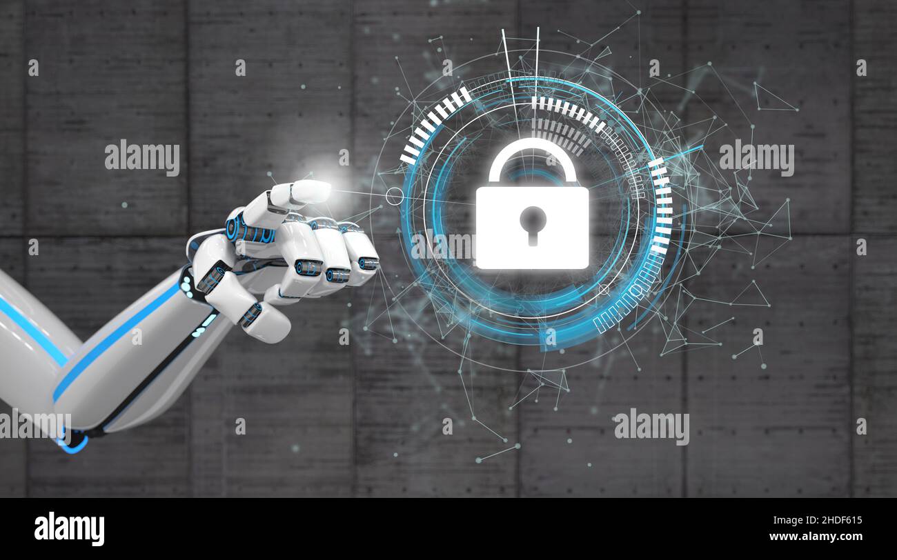 robot, password, ai, robots, passwords Stock Photo - Alamy