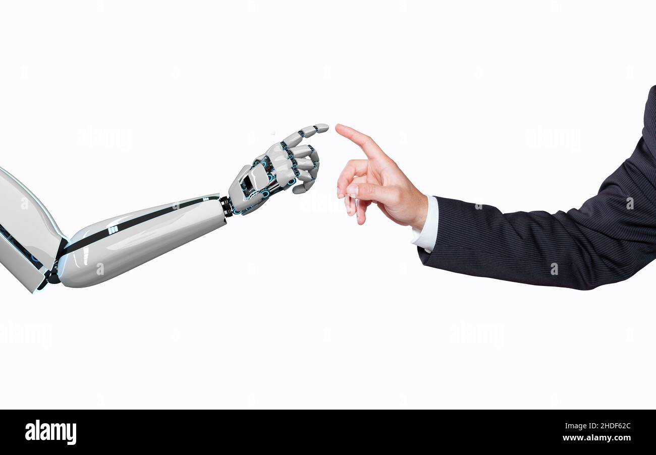 The Creation Of Adam Hands Robot