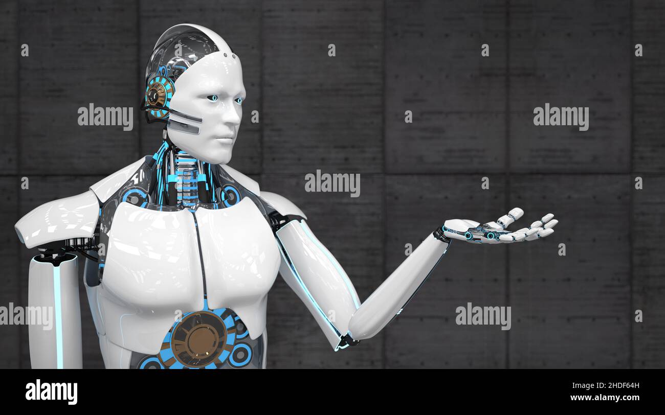 robot, present, ai, robots, presents Stock Photo - Alamy