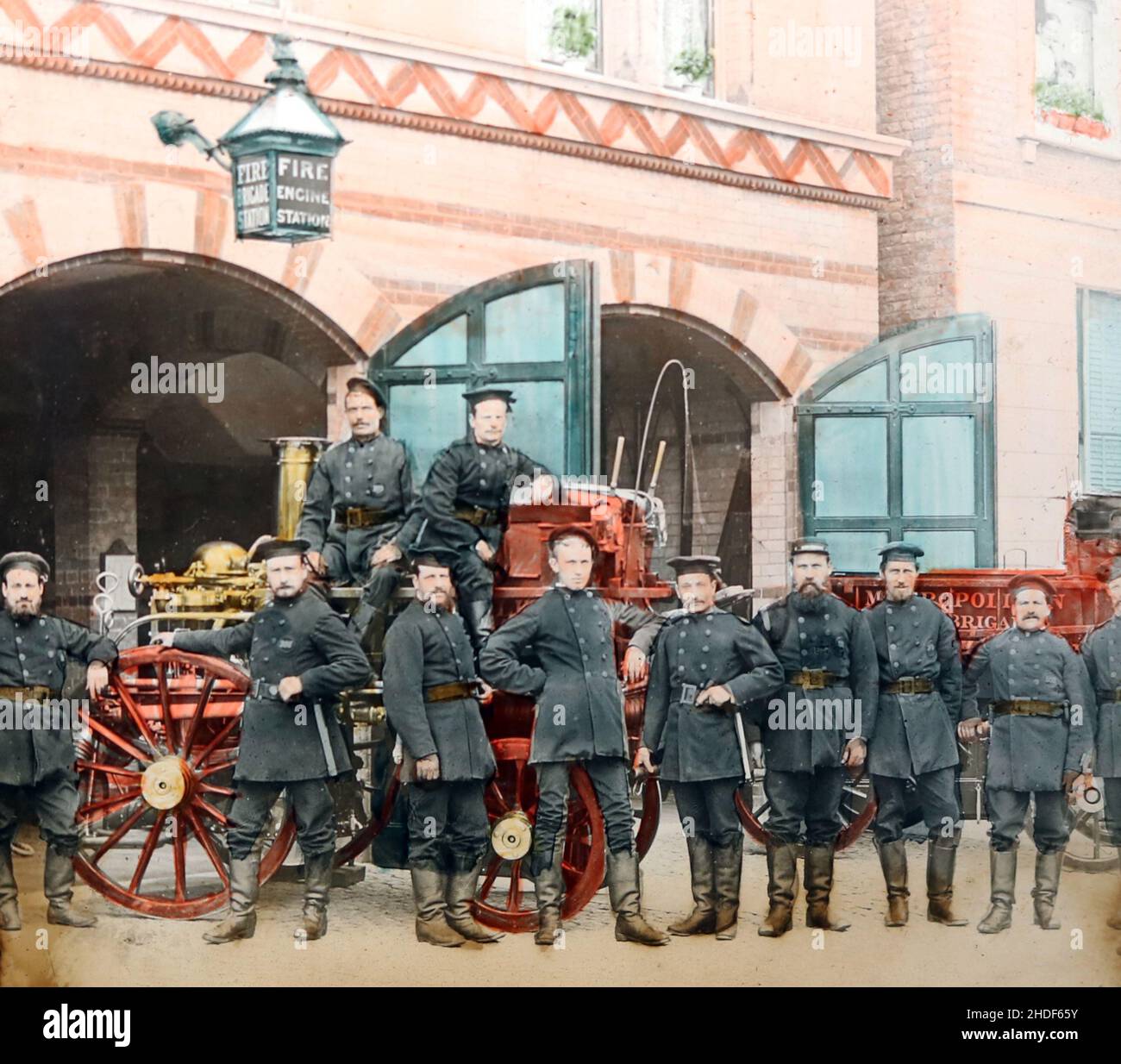London Metropolitan Fire Brigade, Victorian period Stock Photo - Alamy
