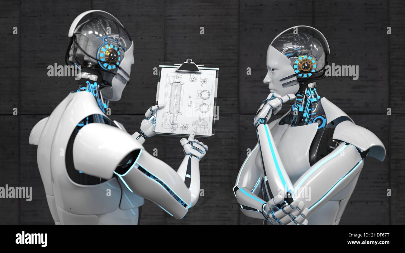 industry 4.0, ai, robotics Stock Photo - Alamy