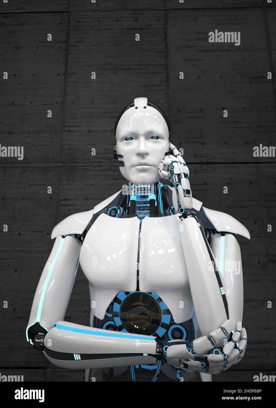 thinking, robot, ai, think, thinks, robots Stock Photo - Alamy