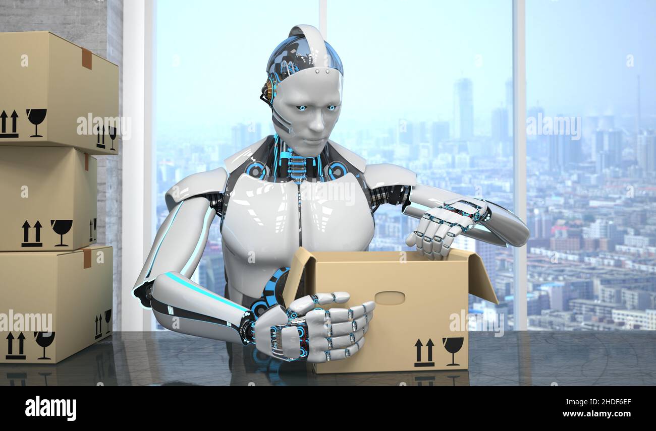 Robots logistics automation hi-res stock photography and images - Alamy