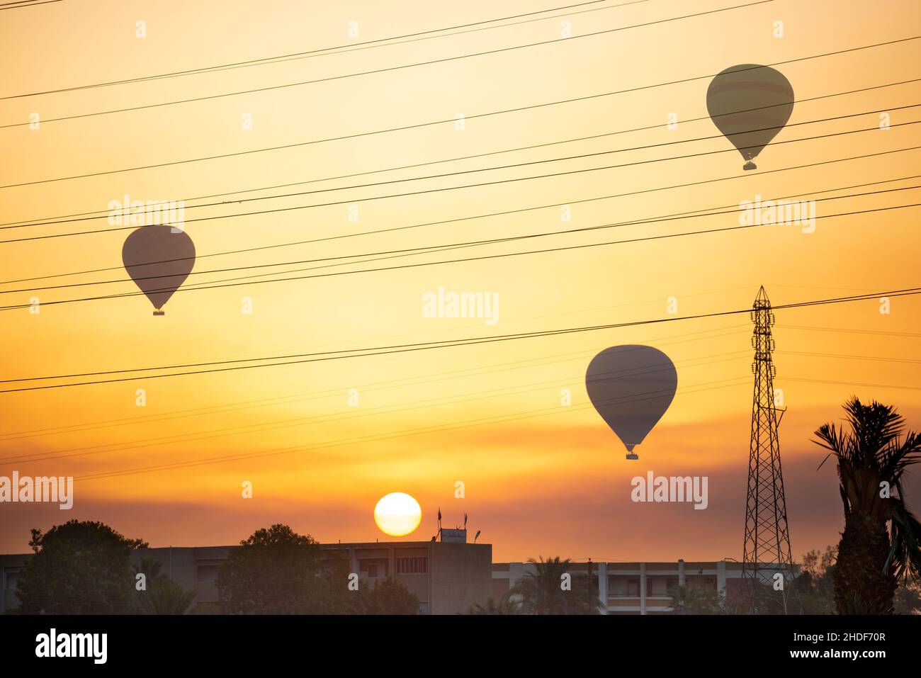 sunset, hot air balloon, sunsets, hot air balloons Stock Photo - Alamy