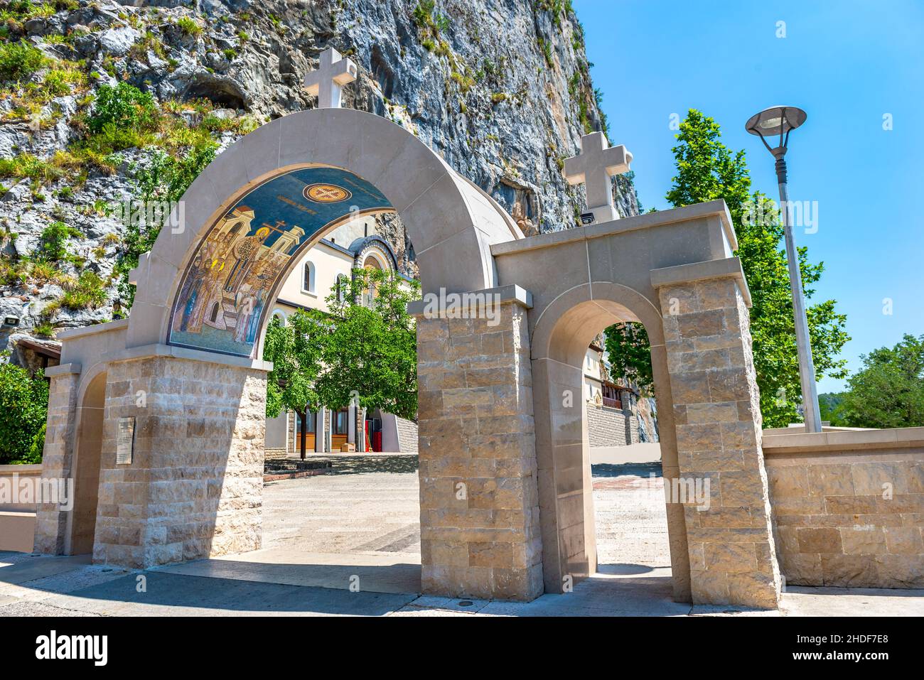 entrance gate, ostrog monastery, gates Stock Photo - Alamy