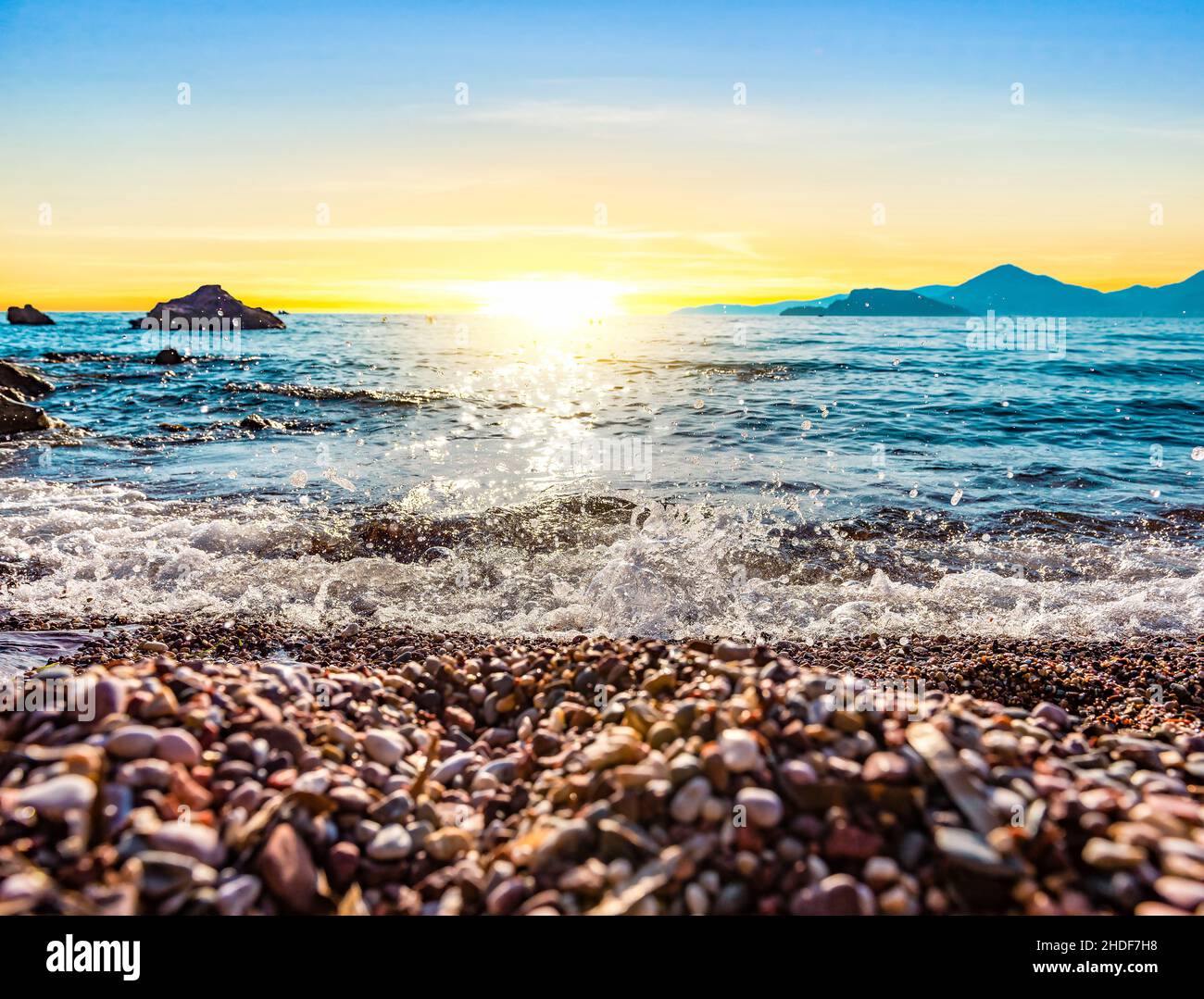adriatic coast, pebble beach, adriatic coasts, gravel beach, pebble ...