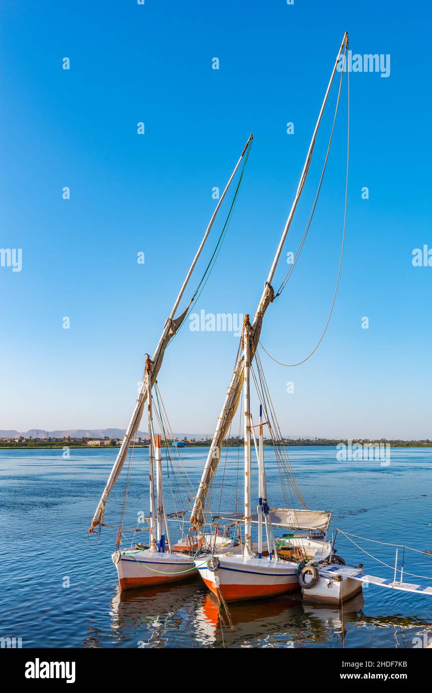 nile river, felucca, nile, nile rivers, feluccas Stock Photo - Alamy