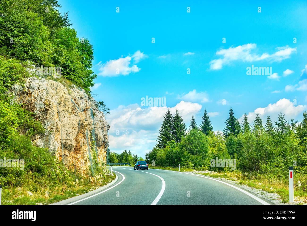 mountain range, curve, road, mountain ranges, curves, roads, street ...