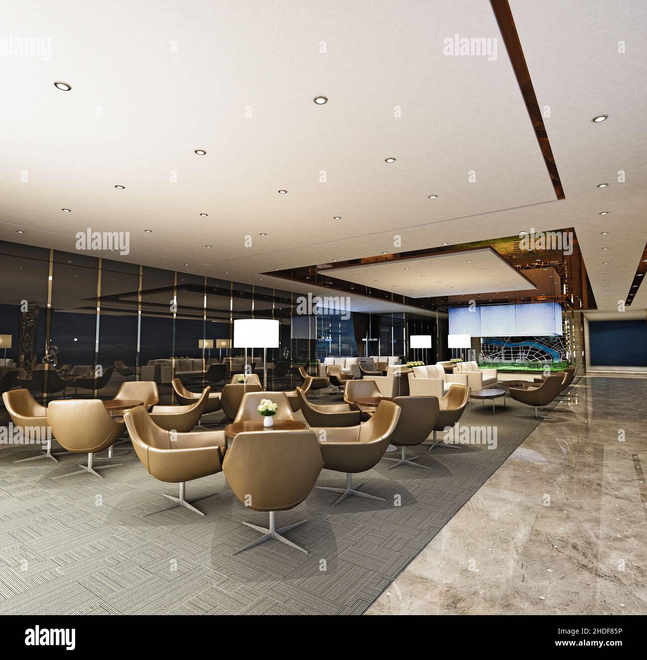 3d render of hotel reception and lobby Stock Photo - Alamy