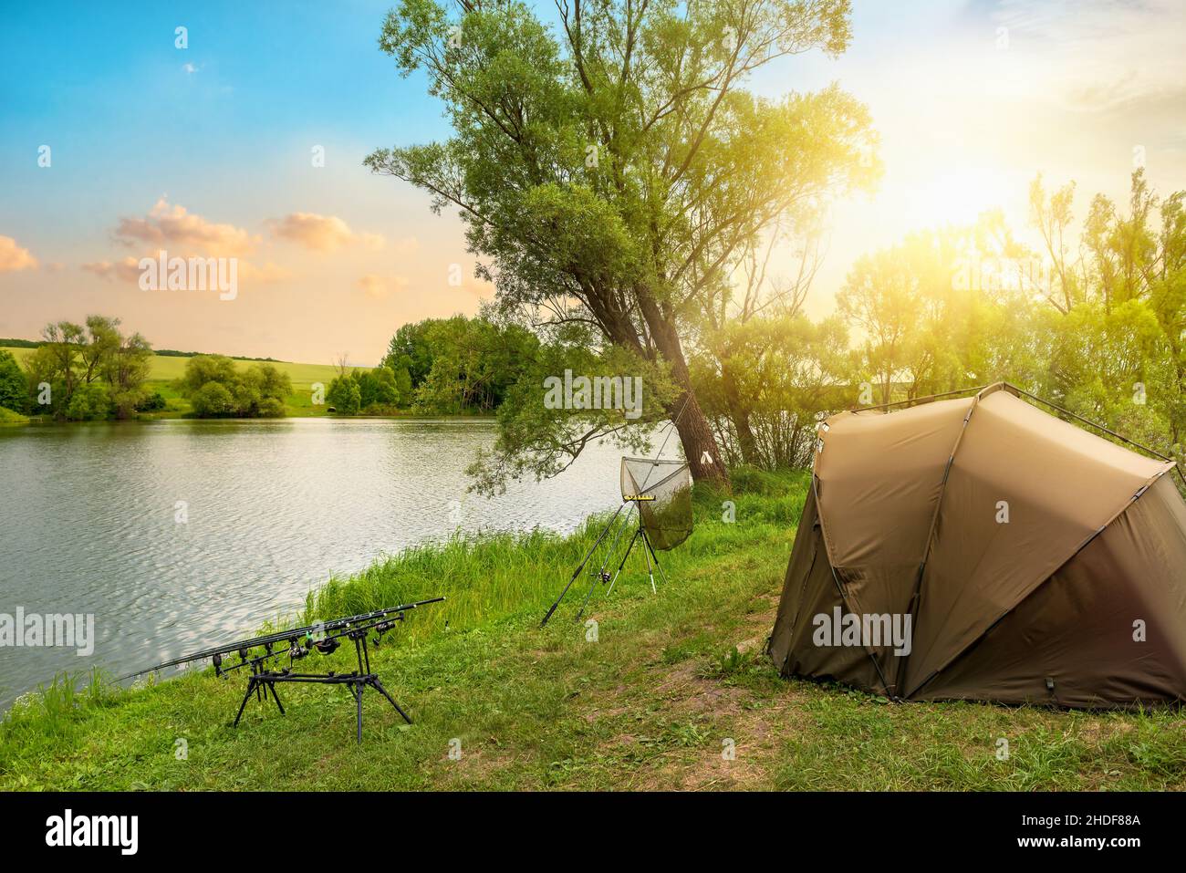 sunset, fishing, tent, camping, sunsets, angling, fishings, to angle ...