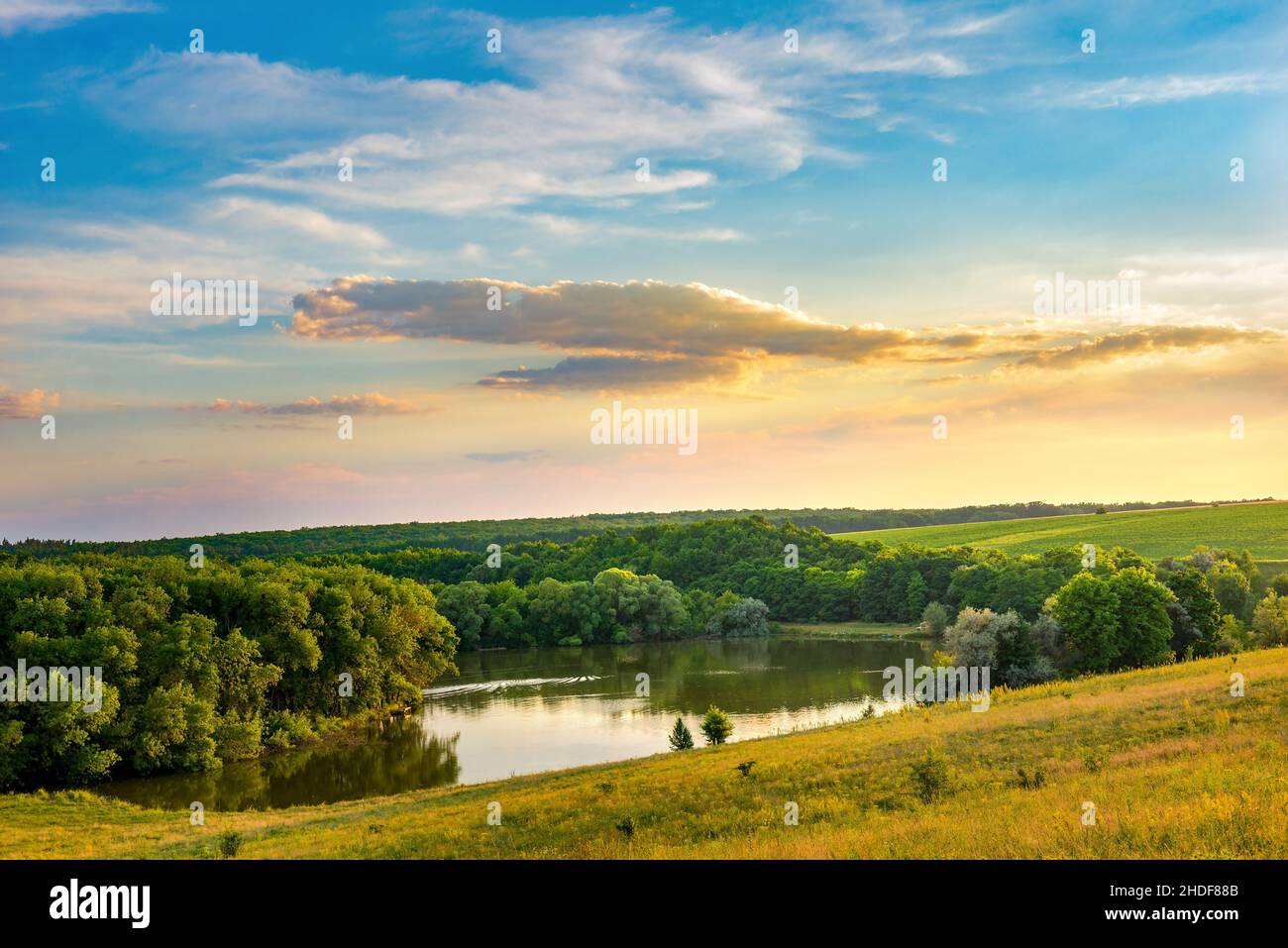 landscape, dusk, river, landscapes, rural, rural scene, scene, scenery ...
