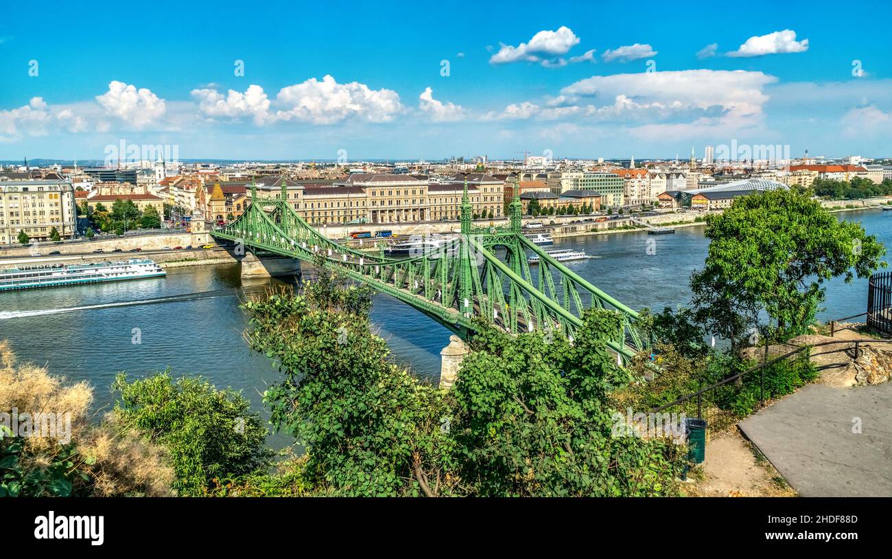 budapest, liberty bridge, budapests, liberty bridges Stock Photo - Alamy