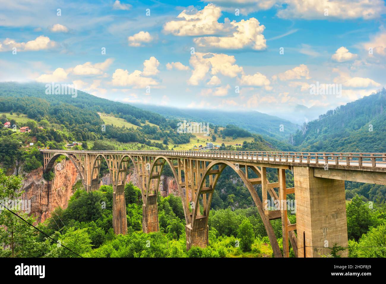 montenegro, durdevica tara bridge, montenegros Stock Photo - Alamy