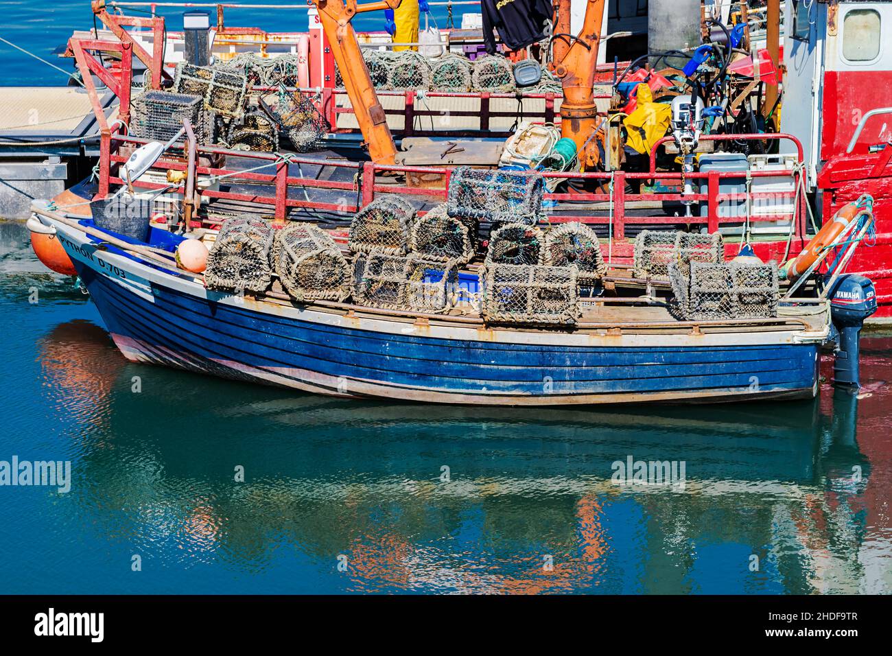 fishing boat, fisch trap, fishing boats, fisch traps, fish pot Stock ...