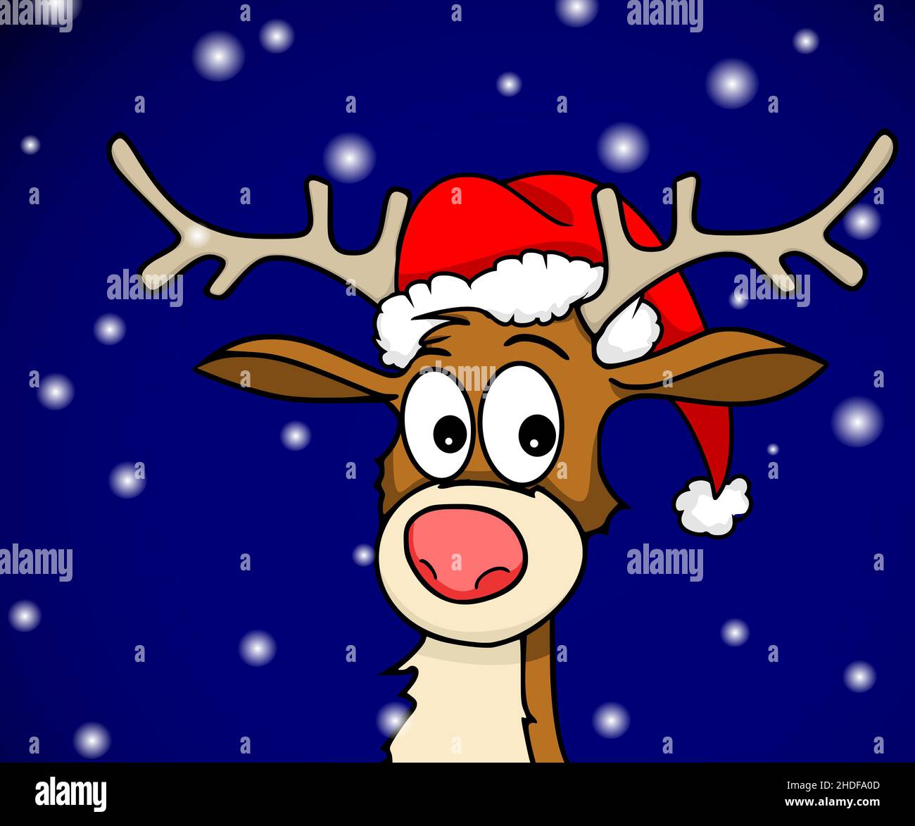 Cool christmas reindeer cartoon hi-res stock photography and images - Alamy
