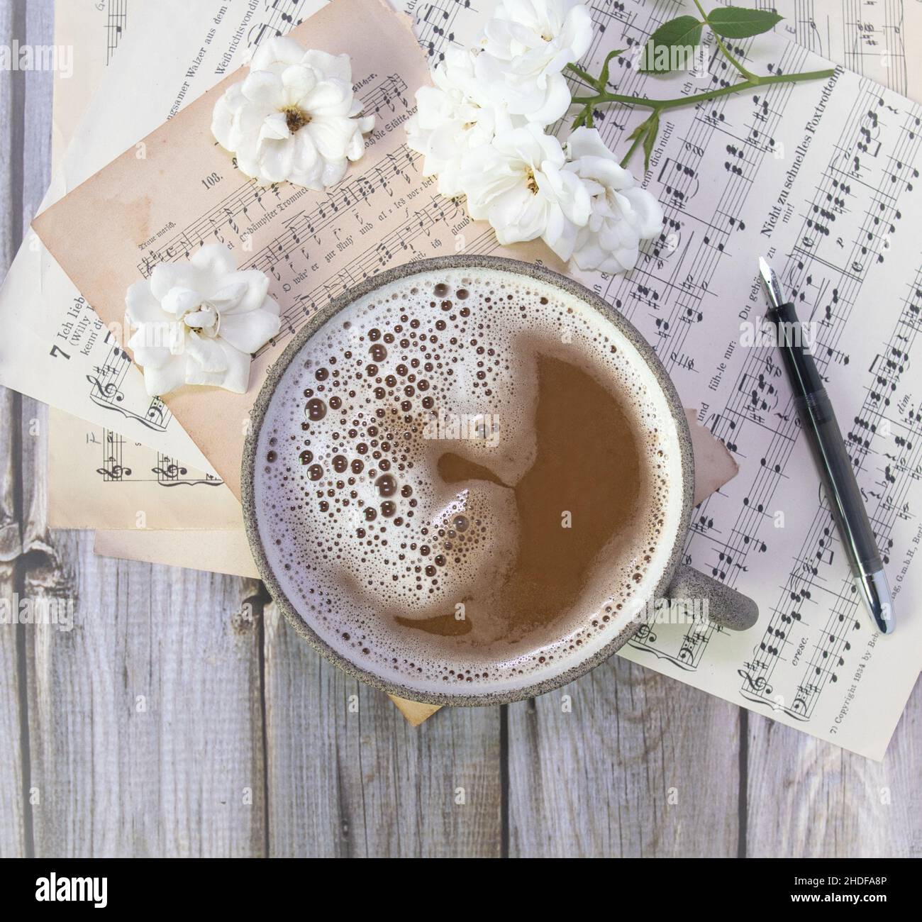 coffee, musical note, compose, coffees, musical notes, composes Stock ...