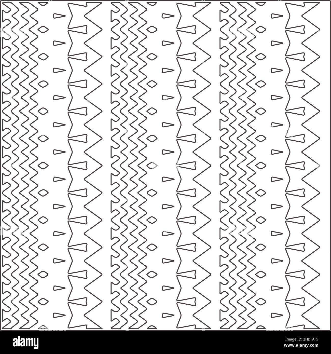 Vector ethnic pattern with symmetrical elements . Repeating geometric ...