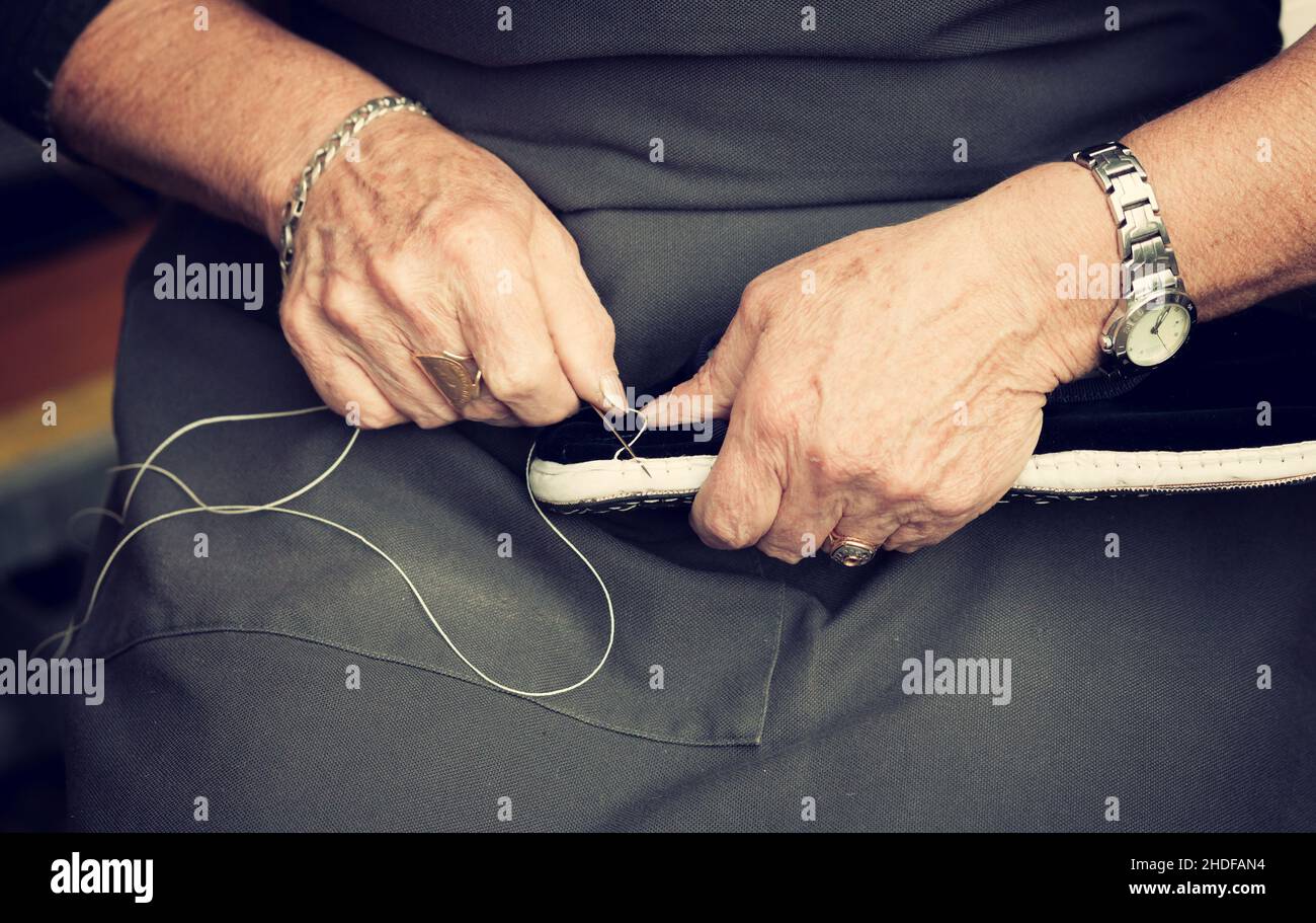 sewing needle, soles, shoemaker, sewing needles, sole Stock Photo - Alamy