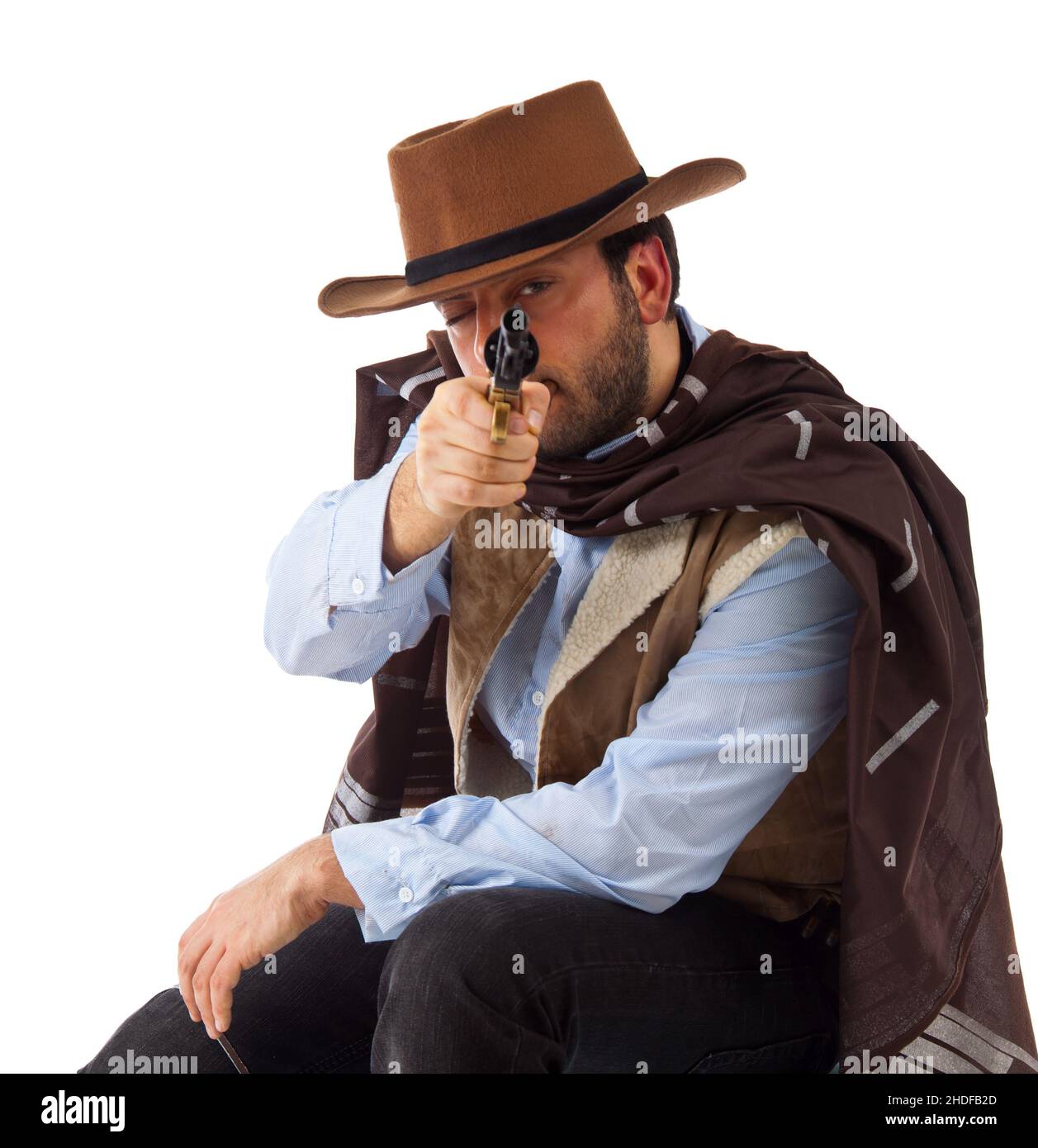 handgun, aiming, cowboy, handguns Stock Photo - Alamy