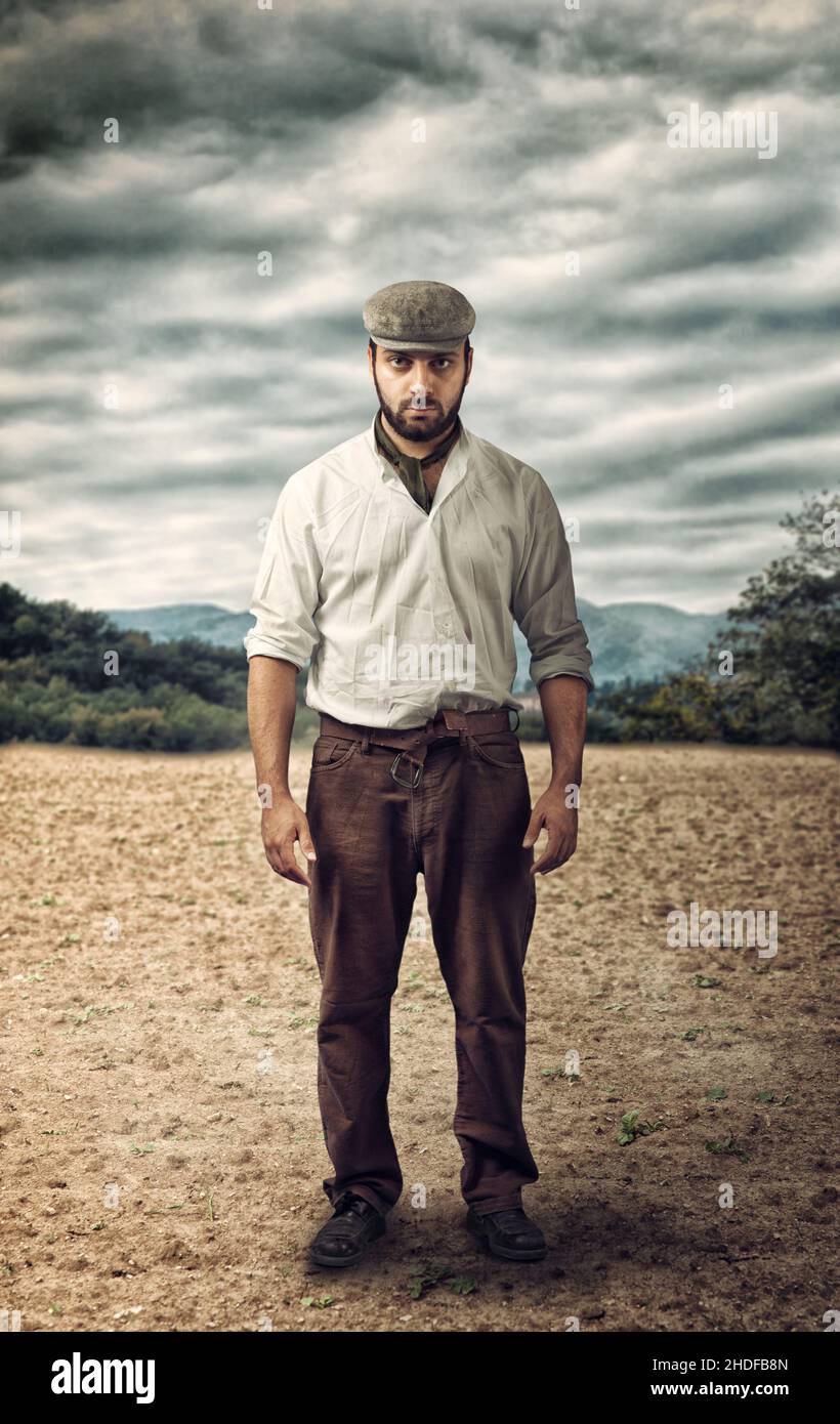 threatening, farmer, beret, farm worker, farmers, berets, worker ...
