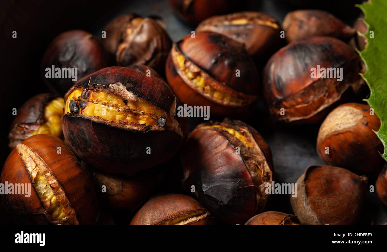 chestnuts, roasting, chestnut Stock Photo - Alamy