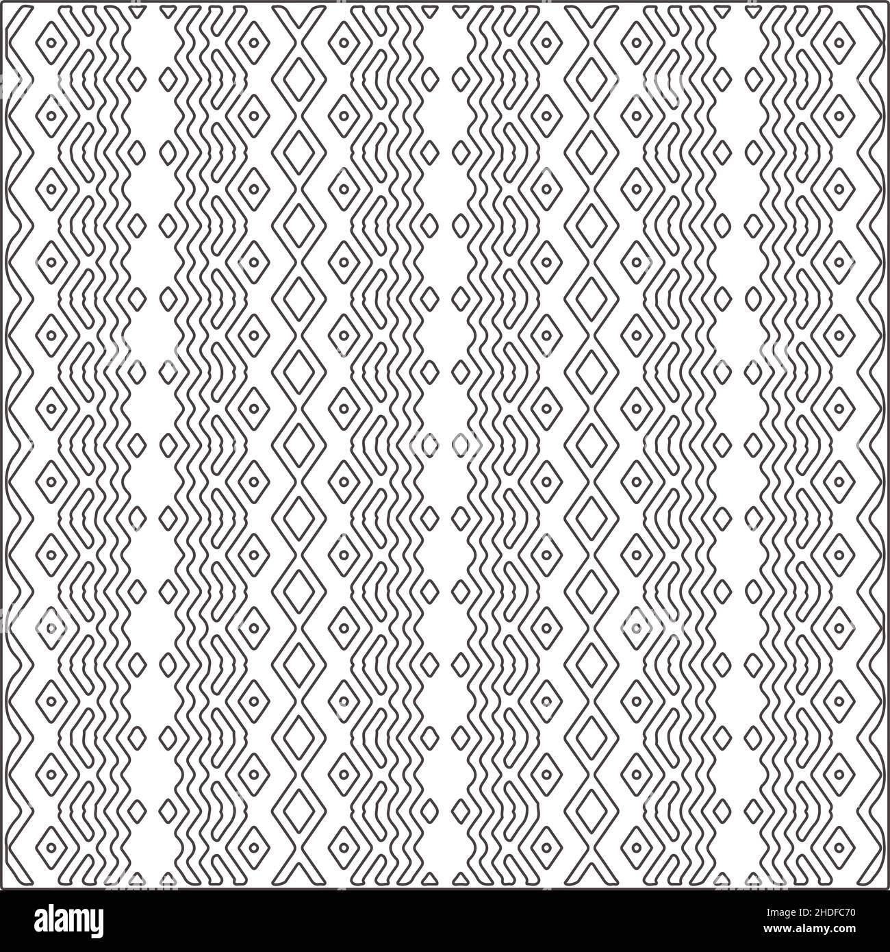 Vector ethnic pattern with symmetrical elements . Repeating geometric ...