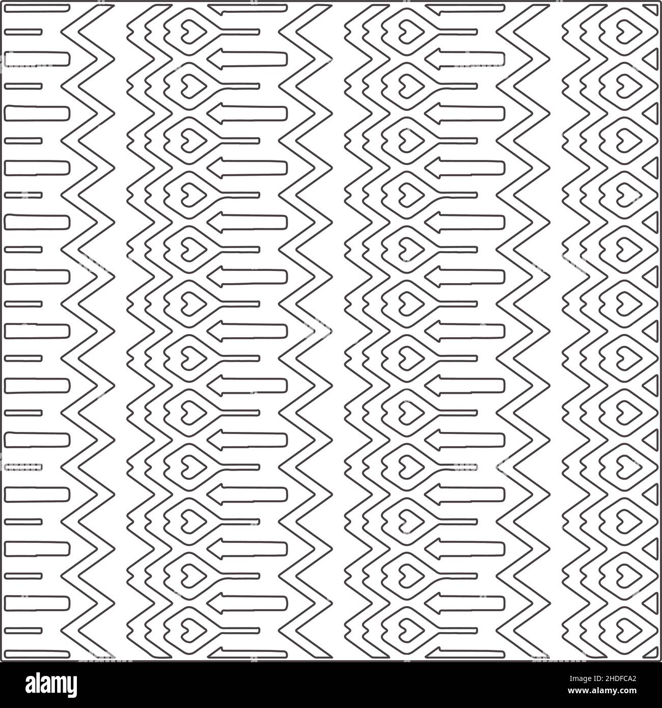 Vector ethnic pattern with symmetrical elements . Repeating geometric ...