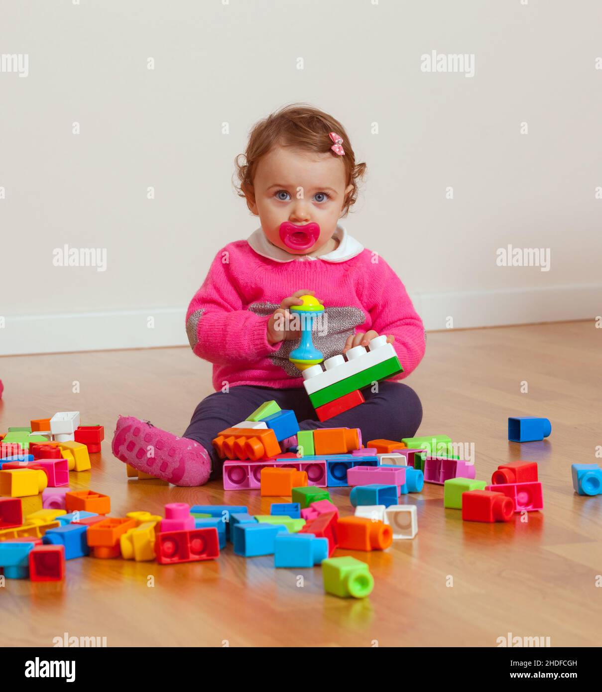 girl, home, toy, blocks, girls, homes, toys, block Stock Photo - Alamy