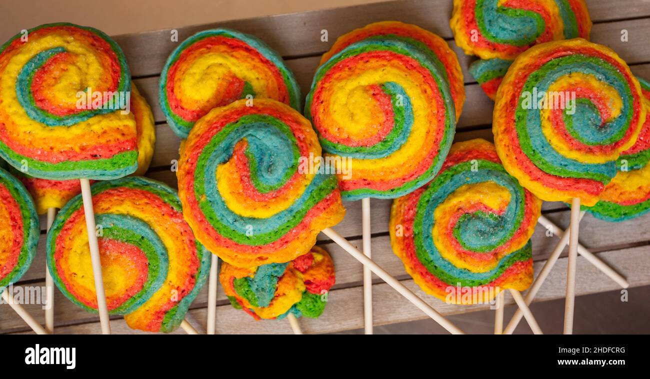 multi colored, pastries, cake, multi coloreds, pastry, cakes Stock ...