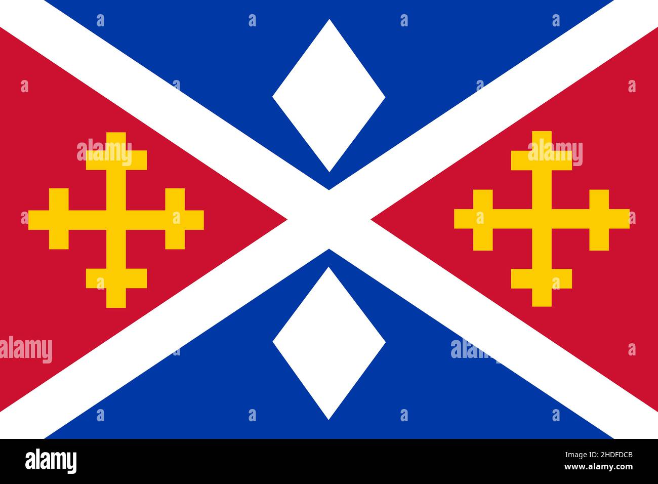 Top view of flag Echt-Susteren, Netherlands. Dutch patriot and travel ...